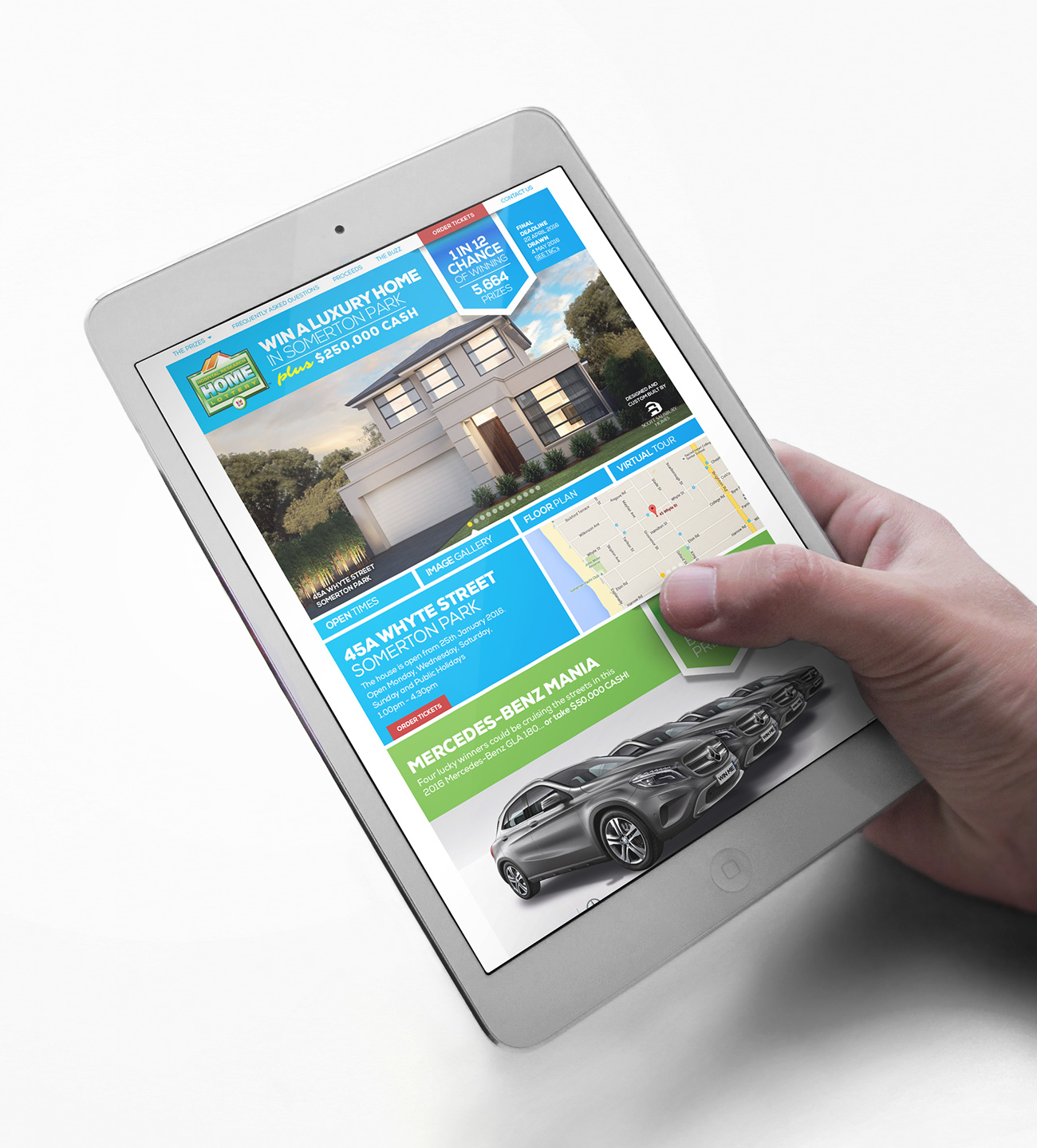wow-home-lottery-website-tablet | WOW Creative. Your Brand Agency.